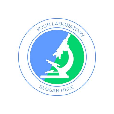 Logotipo De Laboratorio De Ciencia De Microscopio Considere La
