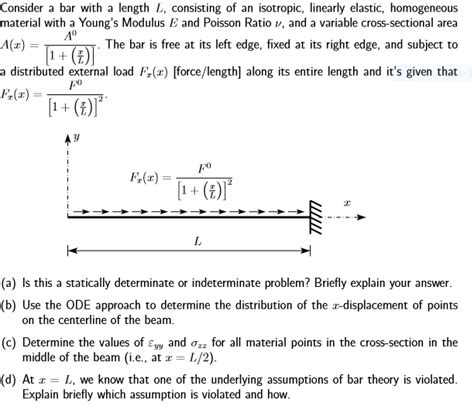 Consider A Bar With A Length L Consisting Of An
