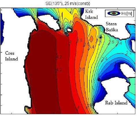 Significant Wave Height M Swan Wave Model Kvarnerić Ne Part