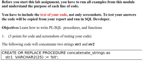 solved start lab assignment run examples module understand purpose line code include text