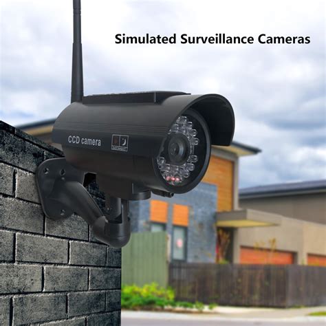 Hodwiequ Dummy Fake Camera Security Outdoor Powered Simulated