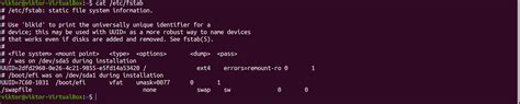 Как написать или отредактировать etc fstab