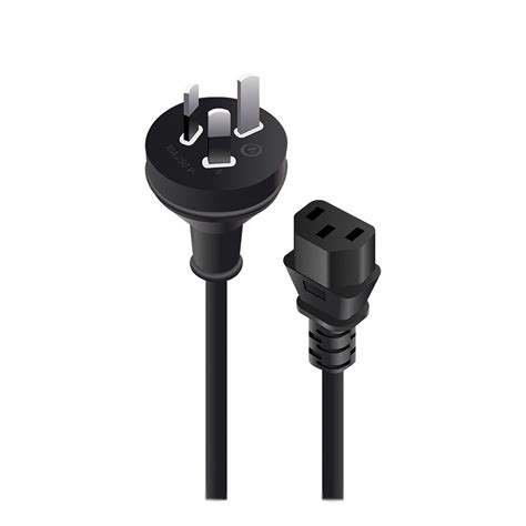 Alogic Aus Pin Wall To IEC C Male To Female M MF PC RBLK Mwave