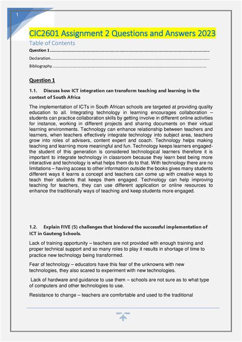 Cic2601 Assignment 2 Questions And Answers 2023 Exams Information
