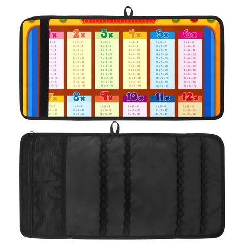Ownta Multiplication Table Pattern Polyester Oxford Cloth Pencil Case Organizer Efficient