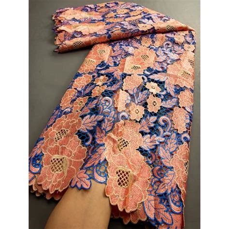 Tissu Africain en Dentelle Guipure pour Robes de Femme Français
