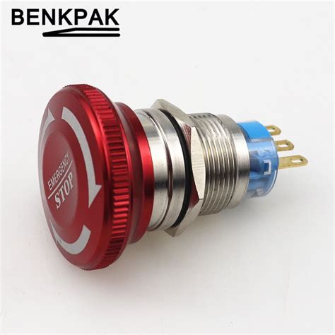 16mm19mm22mm Metal Stop Mushroom Button Emergenc Grandado
