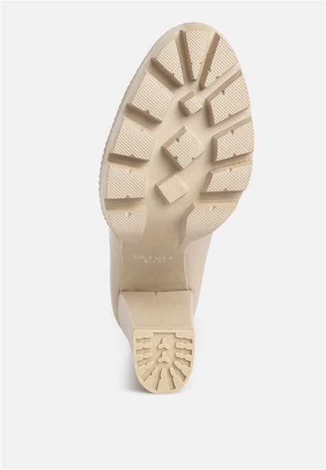 Buy Corinne Beige Chain Embellished Chunky Loafers Loafers