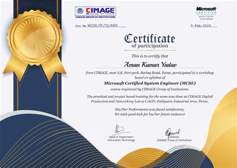 Mcse Certificate