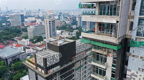 Java Jakarta Indonesia May 20 2022 Workers Are Using Gondola As