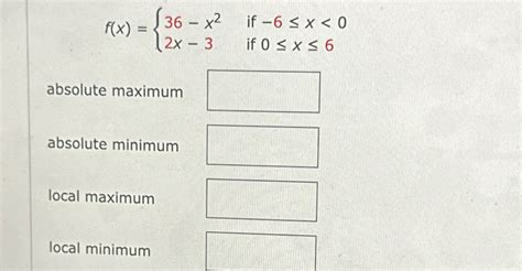 Solved Fx 36 X2 If 6≤x