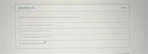 Solved Question 222 ﻿ptswhich Of The Following Statements