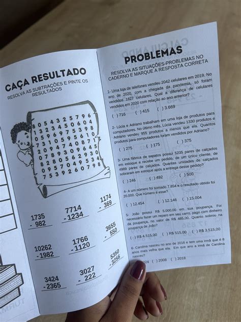 FOLHETOS DE ATIVIDADES ADIÇÃO E SUBTRAÇÃO Sala da Tia Jéssica Materiais pedagógicos