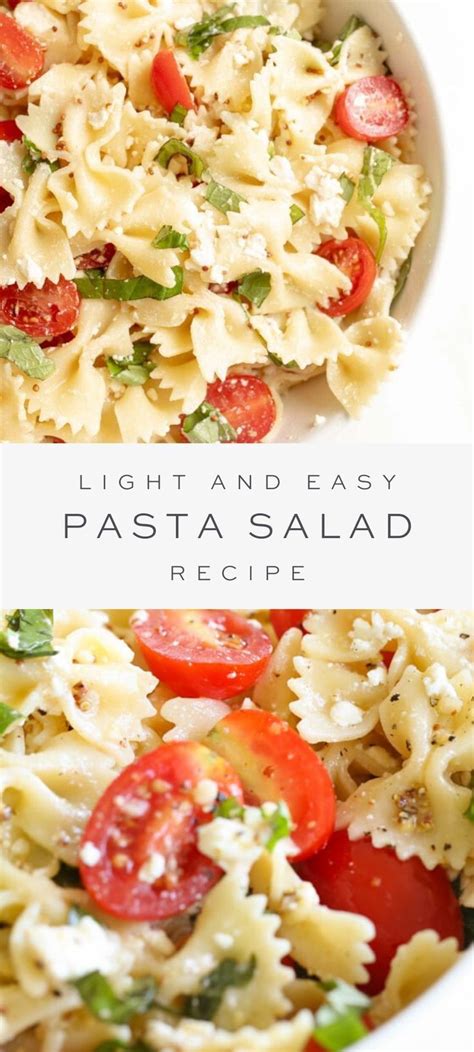 Light And Easy Pasta Salad Recipe Bow Tie Pasta Salad Artofit