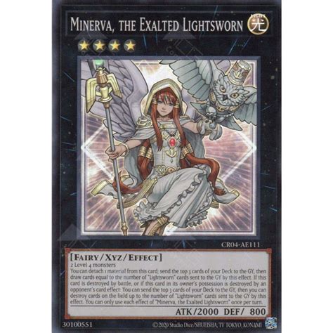 Bài Yugioh Chính Hãng Cr04 Ae111 Minerva The Exalted Lightsworn