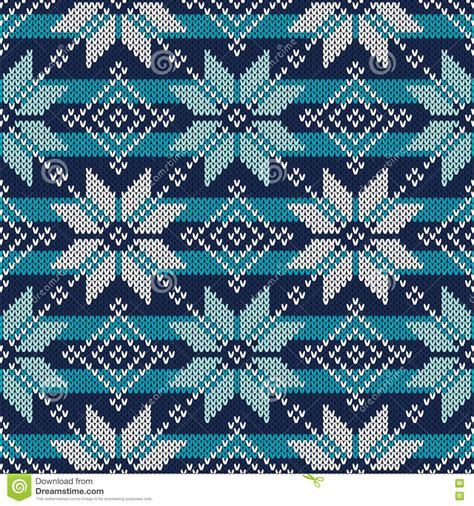 Fair Isle Style Knitted Sweater Design Seamless Knitting Pattern Stock