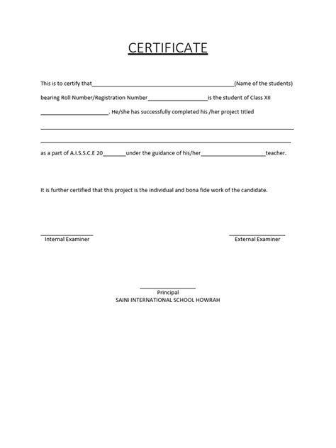 certificate and acknowledgment for class 12 practical 2 pdf