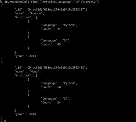 Mongodb Embedded Documents With Examples Dot Net Tutorials
