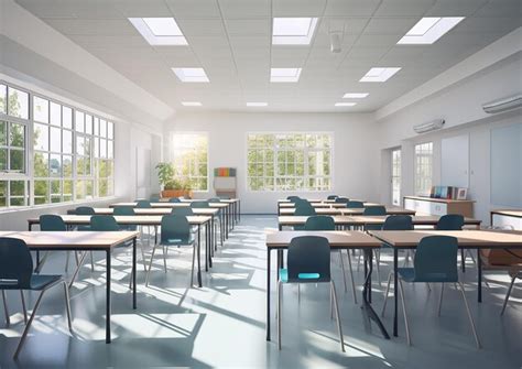 Premium Ai Image School Class In Daylight Clean Interior With