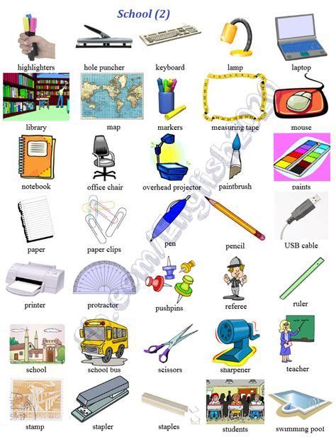 Classroom Objects In English Eslbuzz Learning English C9c Artofit