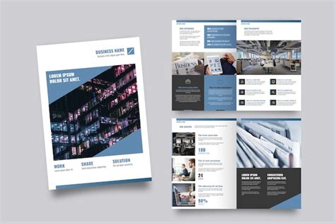 브로셔 템플릿 레이아웃 무료 벡터