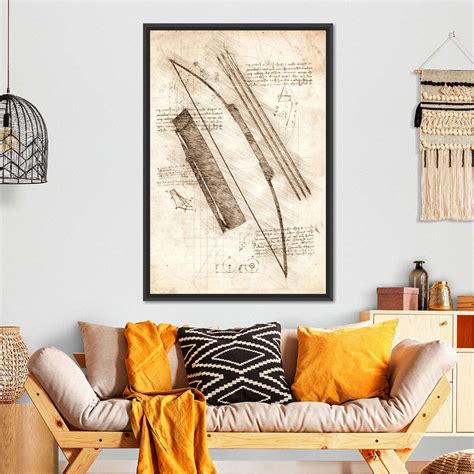Bow And Arrow Blueprint Wall Art Digital Art By Cornel Vlad
