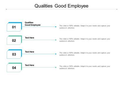 Good Employee Qualities Powerpoint Presentation And Slides Ppt Slide