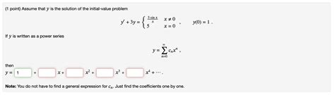 1 Point Assume That Y Is The Solution Of The