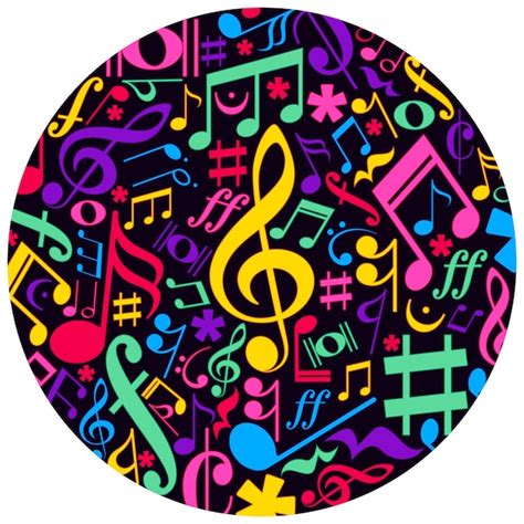 Patrón musical en fondo negro colección de símbolos de notas musicales