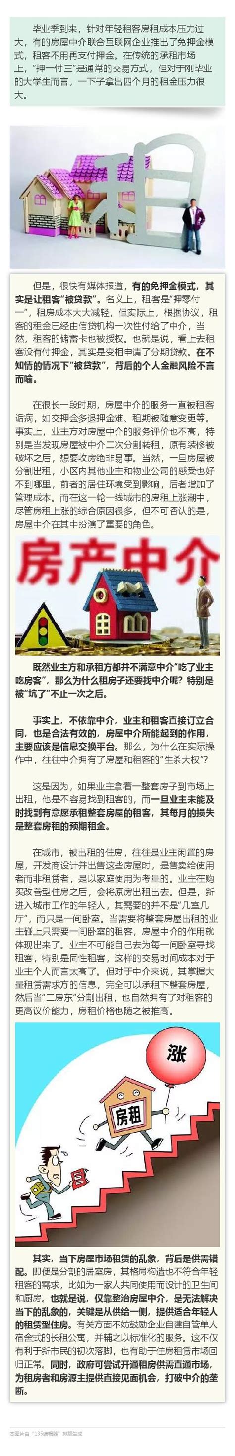 年輕租客房：租房一定需要中介嗎 房屋中介的服務一直被租客詬病 免押金模式問題多 每日頭條