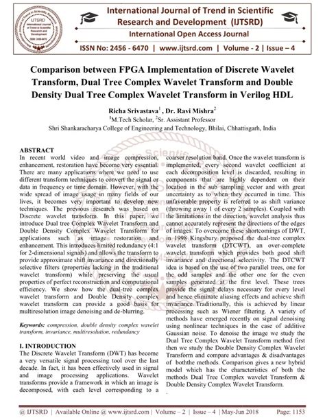 Ppt Comparison Between Fpga Implementation Of Discrete Wavelet
