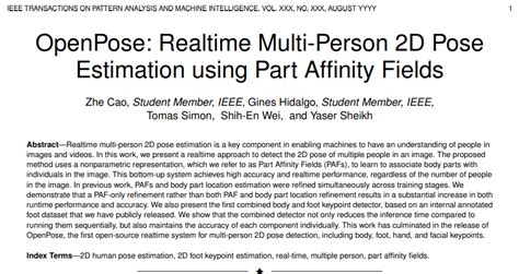 Openpose Research Paper Summary Multi Person 2d Pose Estimation With Deep Learning Towards