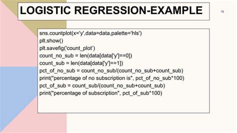 Linear Logistic Regessionpracticalpptx