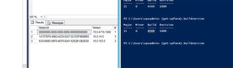 Central Administration Content Database Version In Table Get Spfarmbuildversion