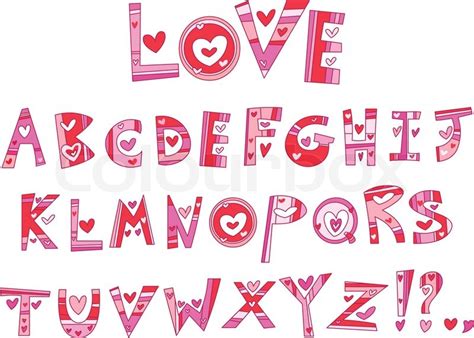 Love Alphabet Stock Vector Colourbox