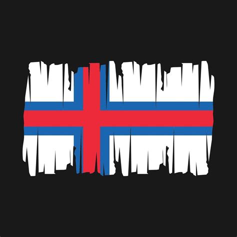 Faroe Islands Flag Vector Illustration Vector Art At Vecteezy