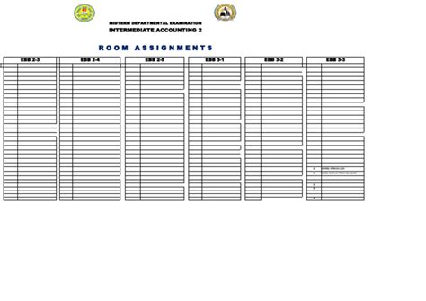 Student Room Assignments For Exam Pdf