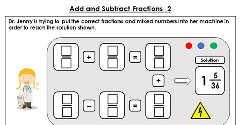 Year 6 Add And Subtract Fractions 2 Lesson Classroom Secrets
