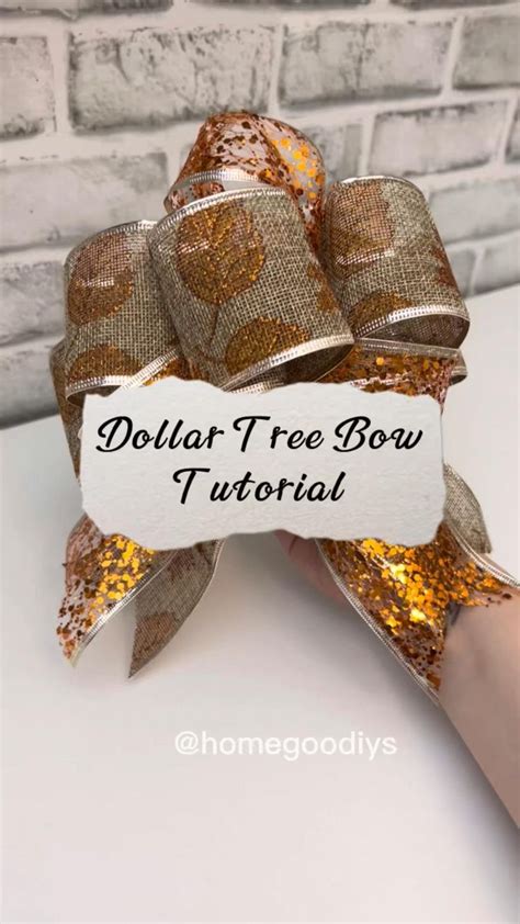 1 Minute Dollar Tree Bow Tutorial 🎀 Christmas Bows Diy Bow Tutorial