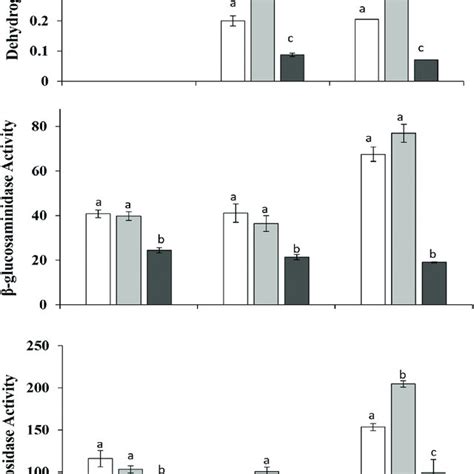 The Activity Of β Glucosidase β Glucosaminidase µg Pnp G −1 Soil H −1