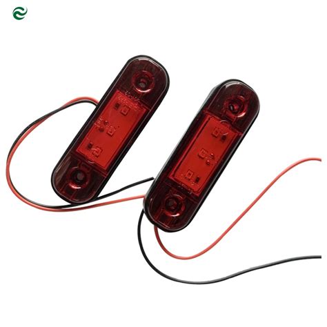 ไฟสัญญาณเตือน Led 3 ดวง 12v 24v สําหรับติดท้ายรถบรรทุก รถพ่วง 2 ชิ้น