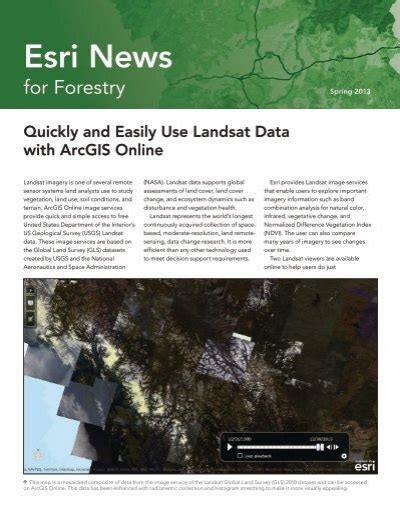Quickly And Easily Use Landsat Data With Arcgis Online Esri