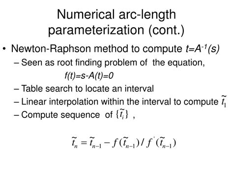Ppt Arc Length Computation And Arc Length Parameterization Powerpoint Presentation Id 393706