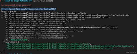 Error Cannot Find Module ‘nomiclabshardhat Waffle‘hardhat Test Unexpected Error Occured