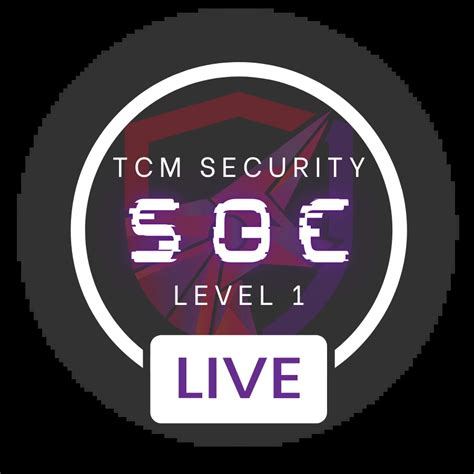 Soc Level 1 Live Training Tcm Security