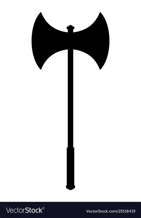 Battle Axe Dark Silhouette Royalty Free Vector Image