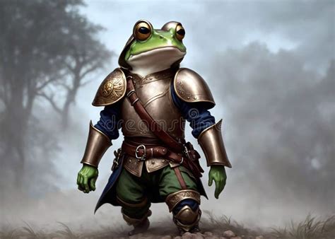 Frog Adventurer Created With Generative Ai Stock Image Image Of