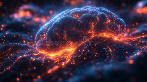 Neural Network Brain with Electric Glow Generative AI Stock Illustration - Illustration of ...