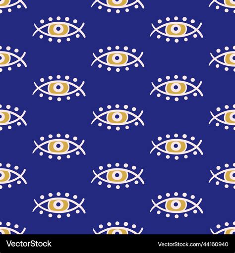 Evil Eyes Seamless Pattern Royalty Free Vector Image