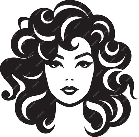 Premium Vector Sculpted Tresses A Curly Haired Emblem Of Grace Ebony